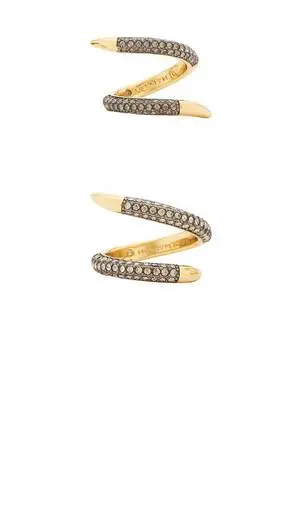 Demarson Vesey Duo Ring - Gold & Pave
