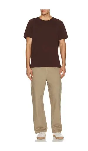 Paige Sorden Crew Neck Tee In Burgundy - Malbec