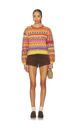Free People Favorite Things Sweater - Bright Confetti Combo