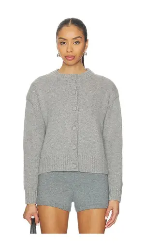 AEXAE Cashmere Cable Padded Cardigan