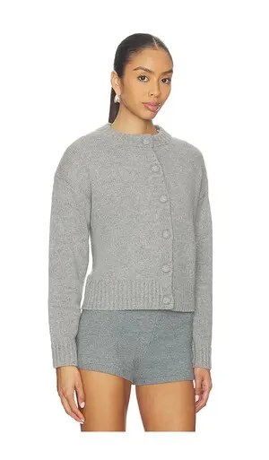 AEXAE Cashmere Cable Padded Cardigan