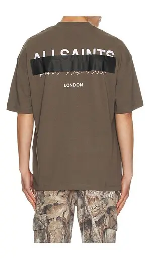 ALLSAINTS Redact Crew Tee In Taupe