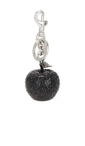 COACH Small Crystal Apple Bag Charm - Black
