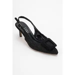 PROLOGUE SHOES Ensley Knitted Pointed Toe Pumps