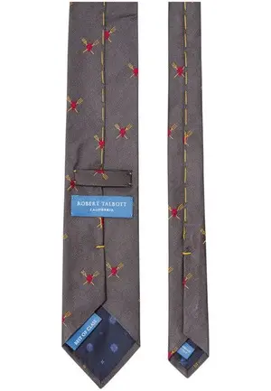 Robert Talbott Devil And Pitchforks Necktie - Gray