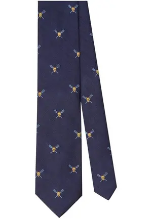 Robert Talbott Devil And Pitchforks Necktie - Navy