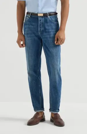Brunello Cucinelli Lightweight Denim Trousers - Medium Denim