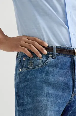 Brunello Cucinelli Lightweight Denim Trousers - Medium Denim