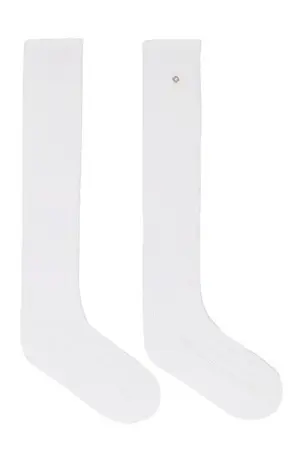 Maje Knee-high Pointelle Socks - White