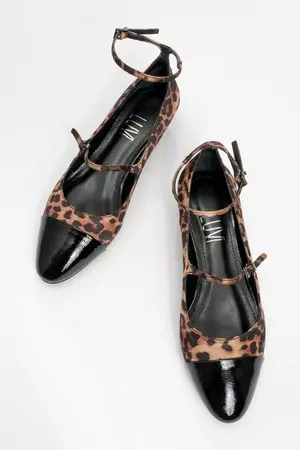 PROLOGUE SHOES Mary Jane Low Heel Pump - Leopard Pattern
