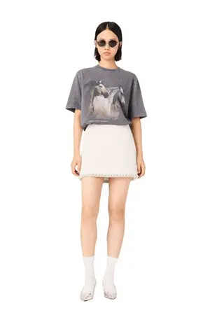 Maje Horse Print Cotton T-shirt