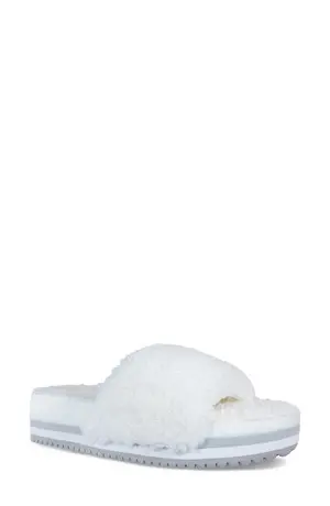 FLEKS Cito Shearling Slide Sandal - Iceberg