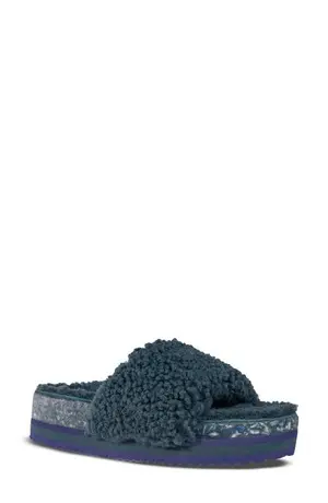 FLEKS Cito Shearling Slide Sandal - Jade
