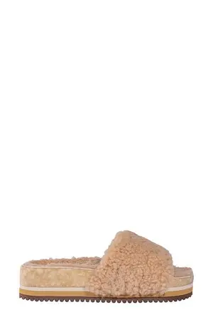 FLEKS Cito Shearling Slide Sandal - Sand