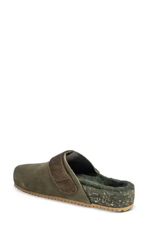 FLEKS Puente Genuine Shearling Lined Clog - Forest