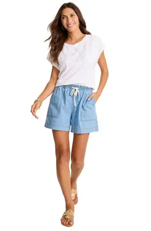 Tommy Bahama Lightweight Denim Drawstring Shorts
