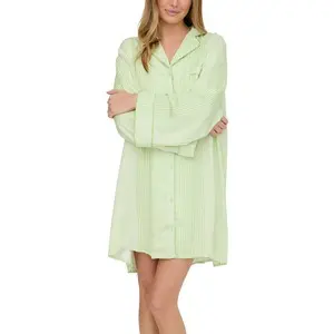 LILY AND LIONEL Simone Long Sleeve Nightshirt - Green