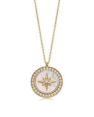 Astley Clarke Mother Of Pearl Locket Necklace - Polaris