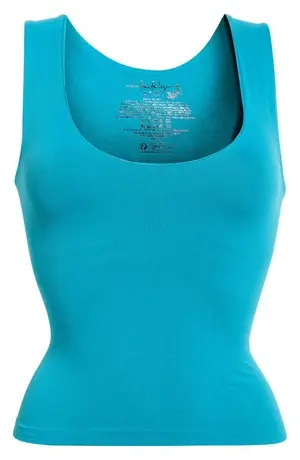 Free People Clean Lines Seamless Crop Muscle Tank Bayside