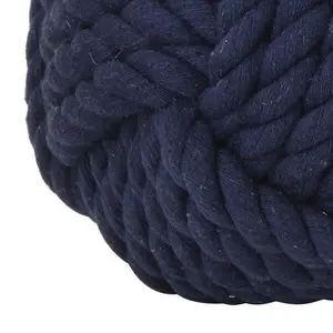 STORIED HOME Nautical Rope Knot Decorative Cotton Door Stop