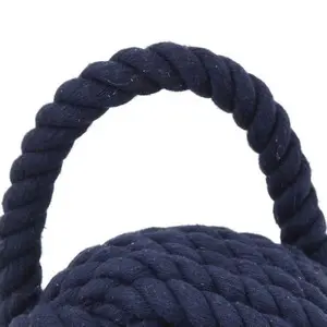 STORIED HOME Nautical Rope Knot Decorative Cotton Door Stop