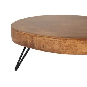 STORIED HOME Decorative Paulownia Wood Pedestal