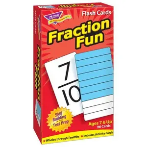 TREND ENTERPRISES Fraction Fun Skill Drill Flash Cards - Multicolored