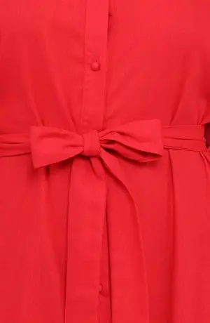 PETAL & PUP Kirrily Tie Waist Shirtdress