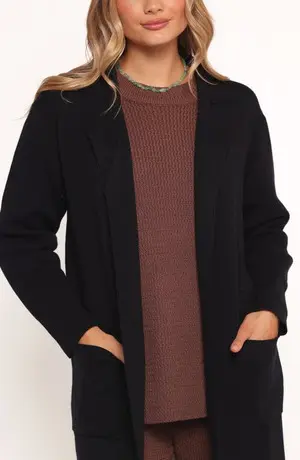 PETAL & PUP Venda Coatigan - Black