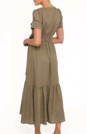 PETAL & PUP Leontine Wrap Midi Dress