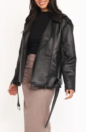 PETAL & PUP Parsons Faux Leather Jacket
