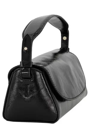 Vince Mini Sabrina Leather Top Handle Bag - Black