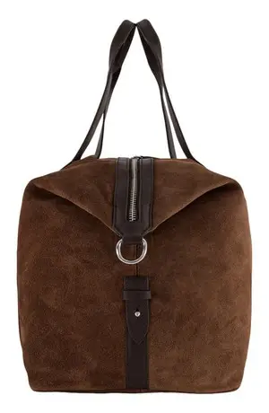 Vince Suede Duffle Bag - Chocolate