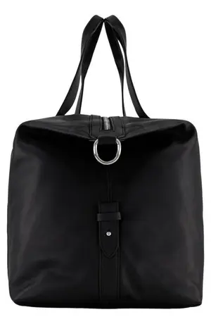 Vince Leather Duffle Bag - Black