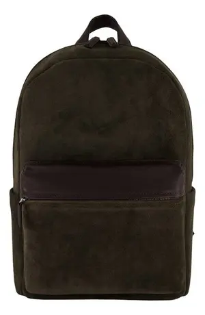 Vince Cavalor Suede Backpack - Driver Green