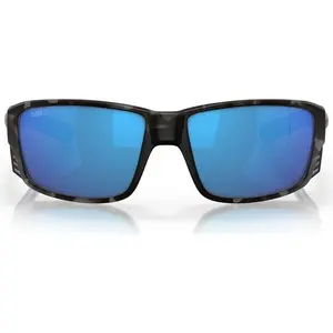COSTA DEL MAR Tuna Alley 60mm Rectangle Sunglasses - Tiger Shark/blue Mirror 580g