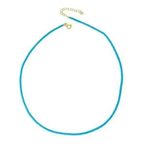 SPERO LONDON Turquoise Natural Stone Choker Necklace Gold