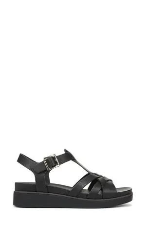 LIFESTRIDE Platform Wedge Sandals - Black