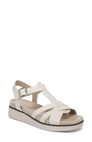 LIFESTRIDE Platform Wedge Sandals - Bone