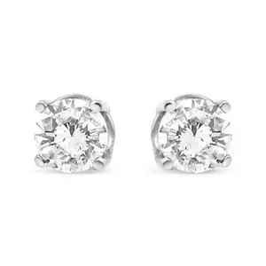 HAUS OF BRILLIANCE 14k Gold 0.75 Cttw Lab Grown Diamond Stud Earrings - White