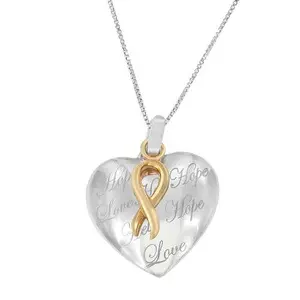 HAUS OF BRILLIANCE 10k Gold Over Silver Heart Pendant Necklace - Yellow