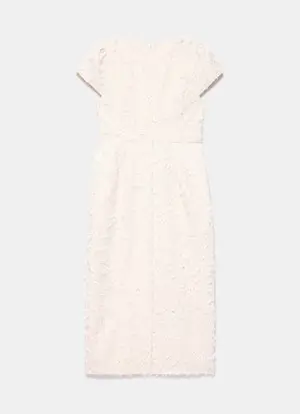 Mint Velvet Embellished Jacquard Midi Dress
