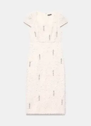 Mint Velvet Embellished Jacquard Midi Dress