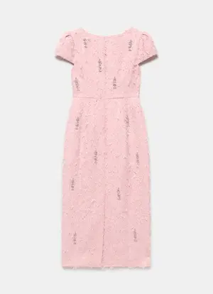 Mint Velvet Embellished Jacquard Midi Dress