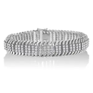 HAUS OF BRILLIANCE 14k Gold 5.0cttw Diamond Tennis Bracelet - White