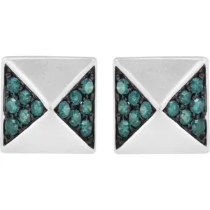 HAUS OF BRILLIANCE 14k Gold 0.27 Ct. Diamond Pyramid Stud Earrings - White