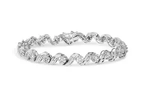 HAUS OF BRILLIANCE 14k Gold 2.00 Cttw Diamond Cluster And Link Bracelet - White