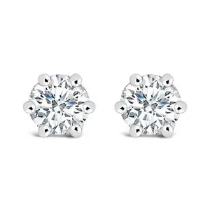 HAUS OF BRILLIANCE 14k Gold Lab-grown Diamond Stud Earrings - White