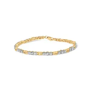 HAUS OF BRILLIANCE 10k Gold 1.00 Cttw Diamond Link Bracelet - Yellow