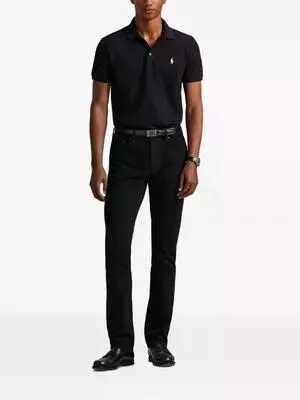 Polo Ralph Lauren Embroidered Logo Polo Shirt - Black